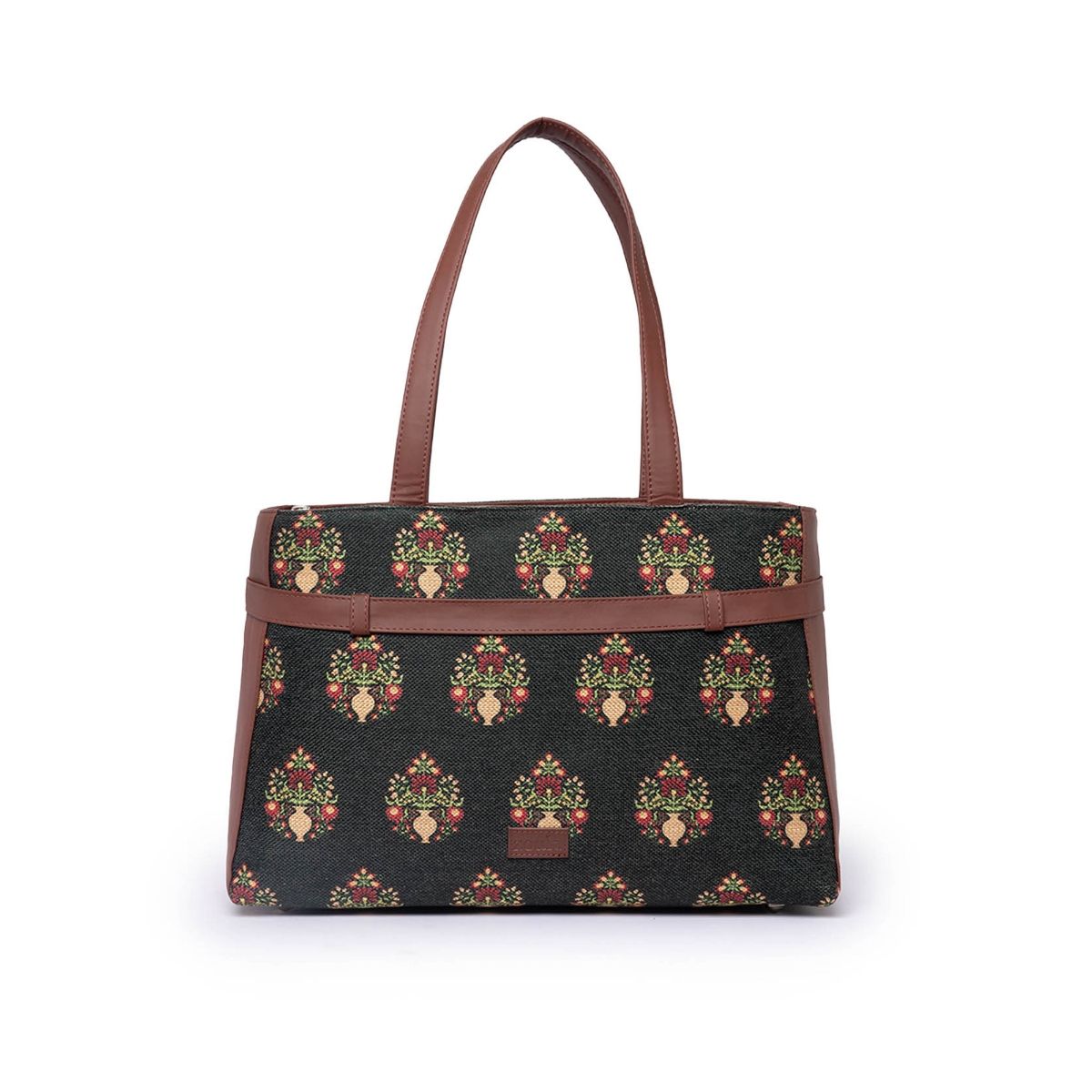Buy Zouk Women Royal Green Floral Printed Shoulder Bag Online