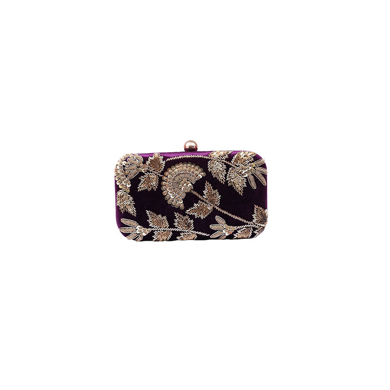 Buy Angeline Golden Flower Clutch Online