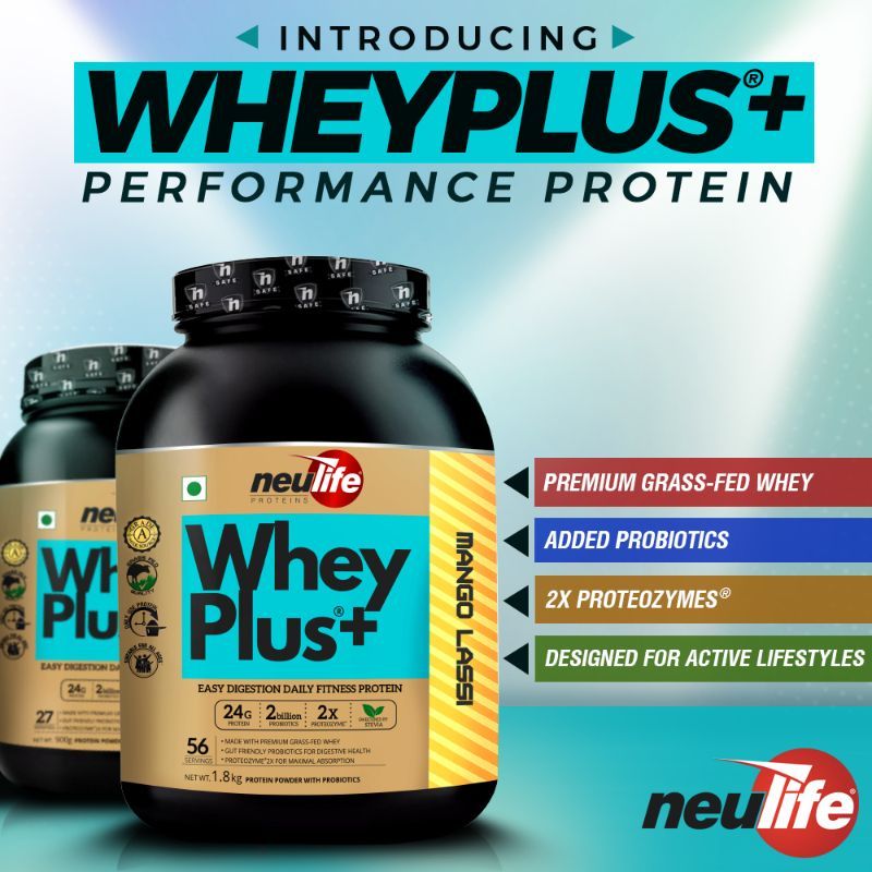 Buy Neulife Wheyplus Gut-Friendly Grass-Fed Whey Protein Powder - Swiss ...