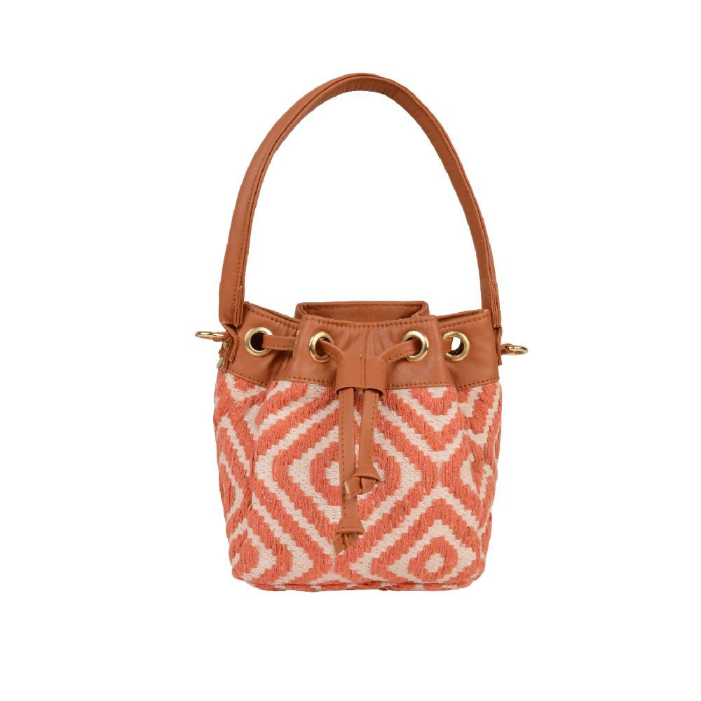 Buy IRO Rust Mini Drawstring Sling Bag Online