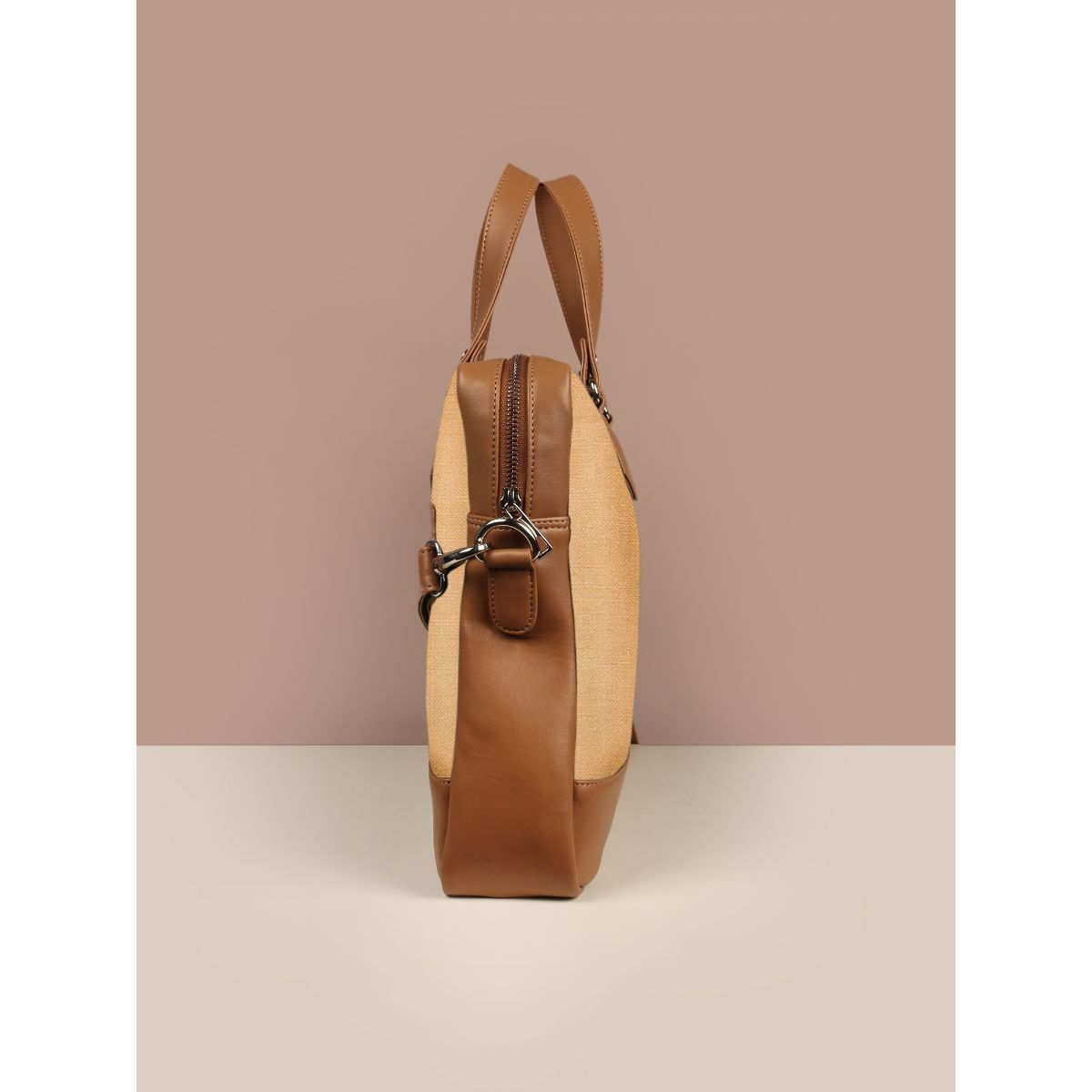 Buy The House Of Ganges Ross Soft Jute Laptop Bag - Nude (L) Online