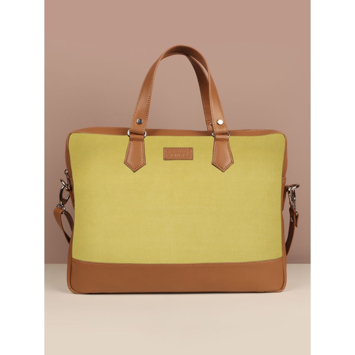 Buy The House Of Ganges Ross Soft Jute Laptop Bag - Olive (L) Online