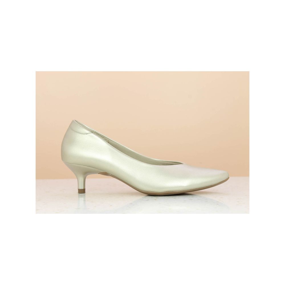 Buy Inc.5 Gold Solid Plain Heels Online