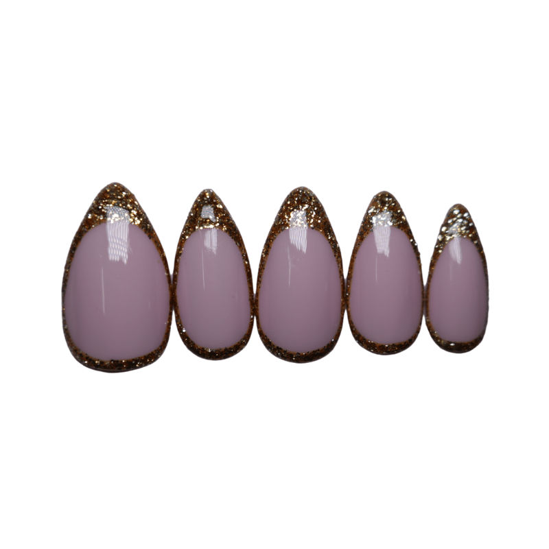 Buy SOEZI Pink Champagne Reusable Press On Nails - Ready To Wear Kit Online