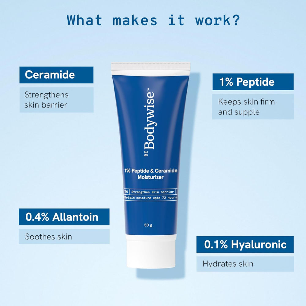 Buy Be Bodywise 1% Peptide & Ceramide Moisturizer- Retains Moisture For ...