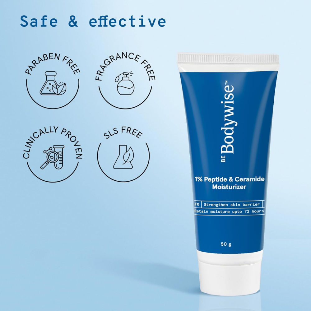Buy Be Bodywise 1% Peptide & Ceramide Moisturizer- Retains Moisture For ...