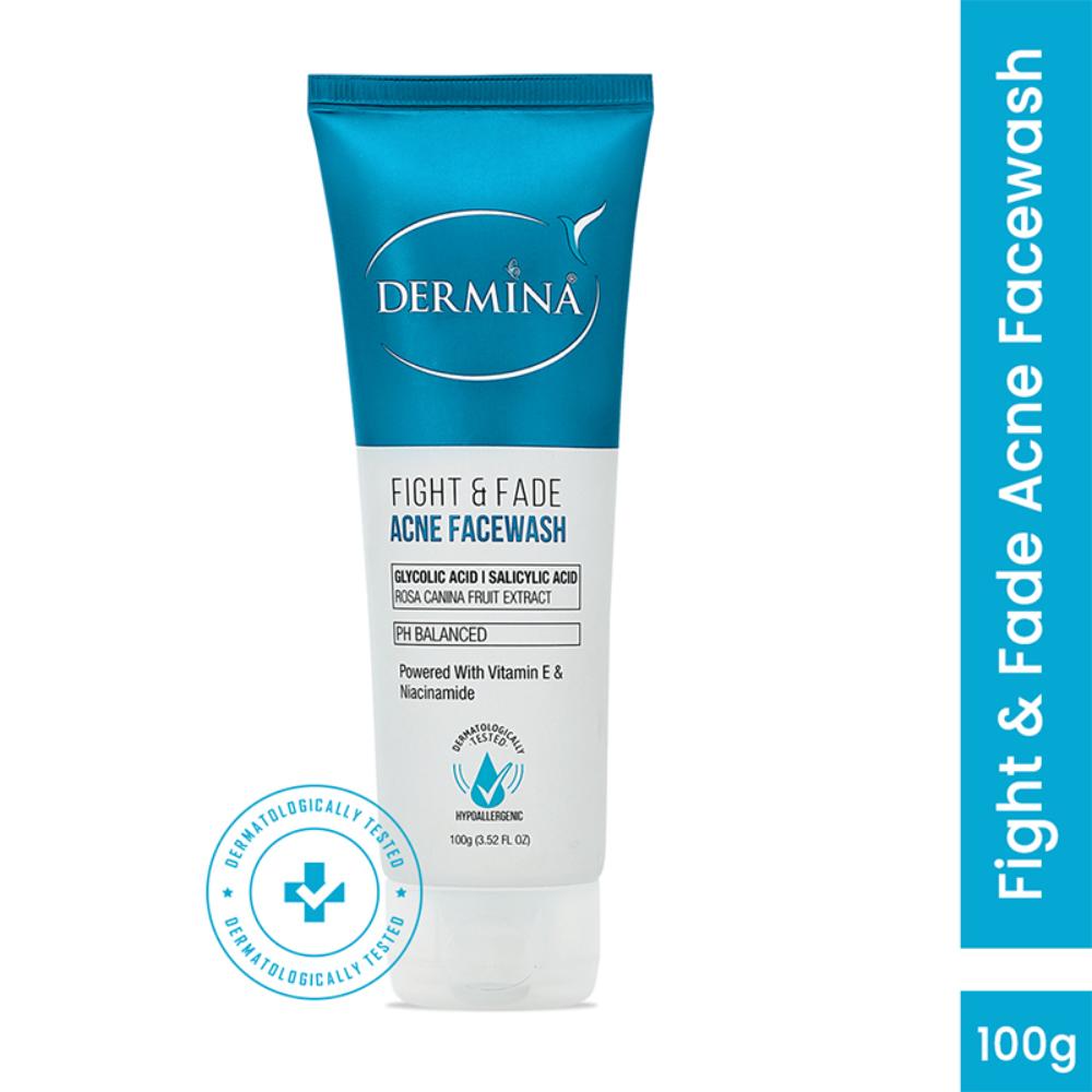 Buy DERMINA Fight & Fade Acne Facewash With Glycolic & Salicylic Acid ...