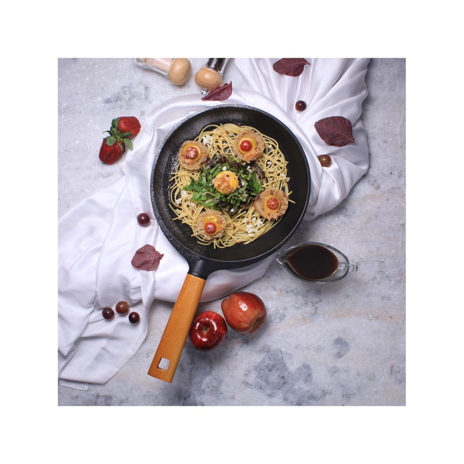 Buy Wonderchef Caesar Aluminium Nonstick Frying Pan, 20cm, 1L, 5mm ...