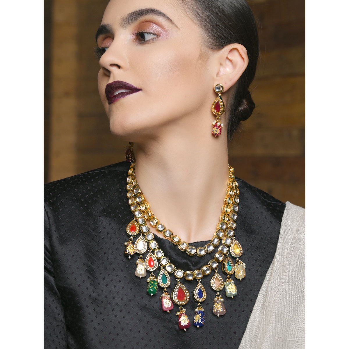 Odette 2 Layered Multicolour Chain: Buy Odette 2 Layered Multicolour ...