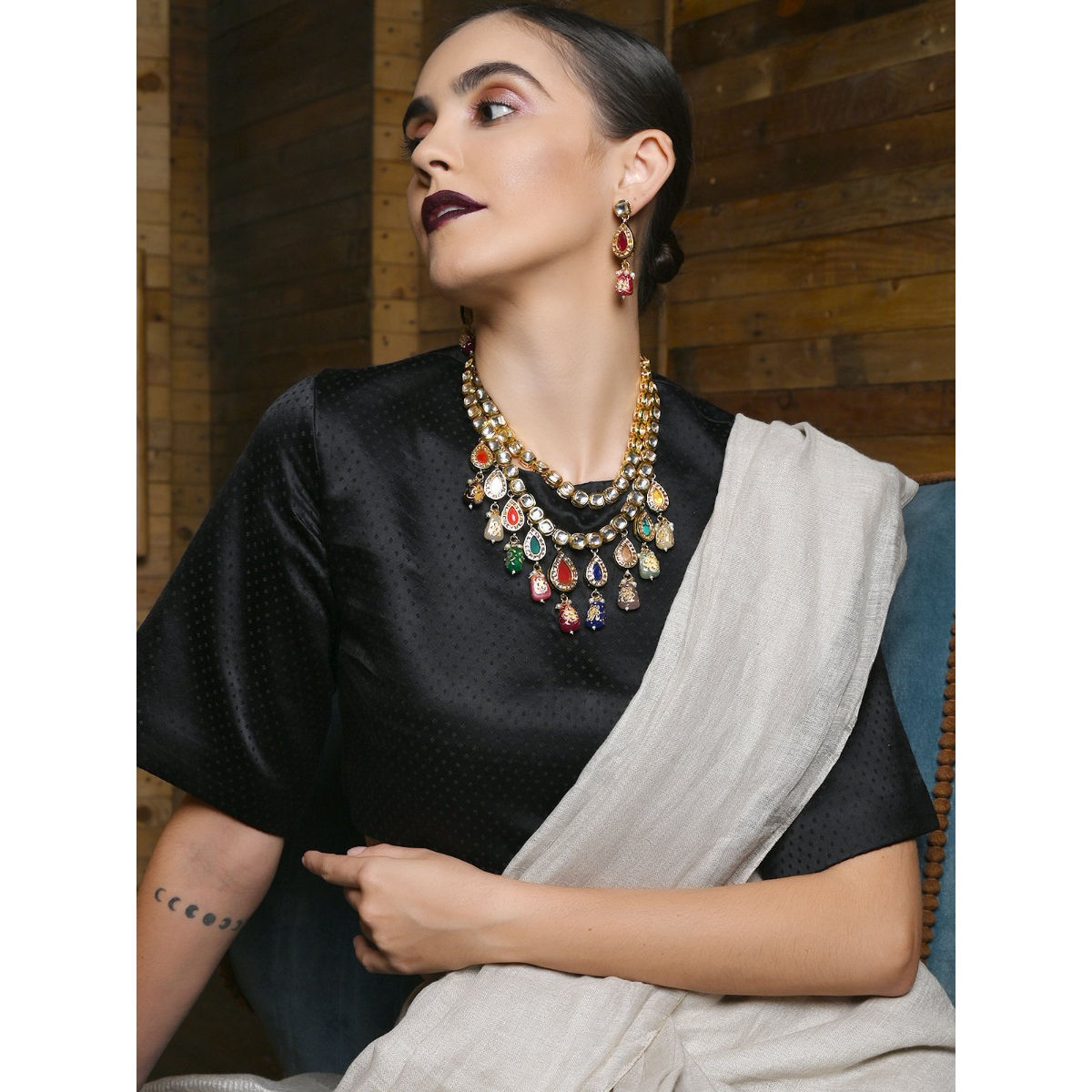 Odette 2 Layered Multicolour Chain: Buy Odette 2 Layered Multicolour ...