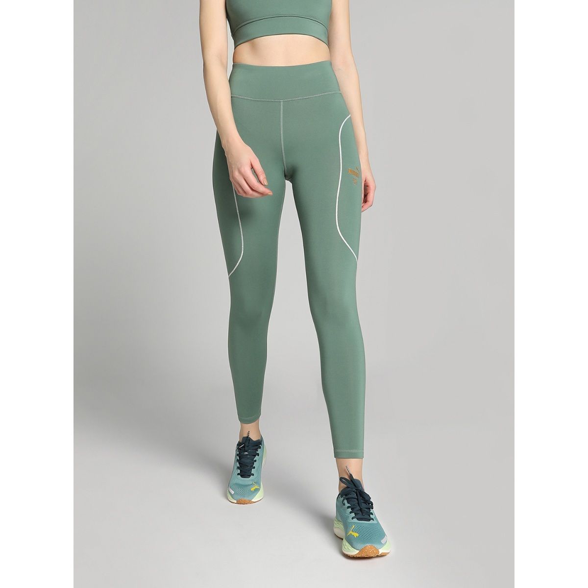 Buy Puma First Mile 7-8 Women Green Tights Online