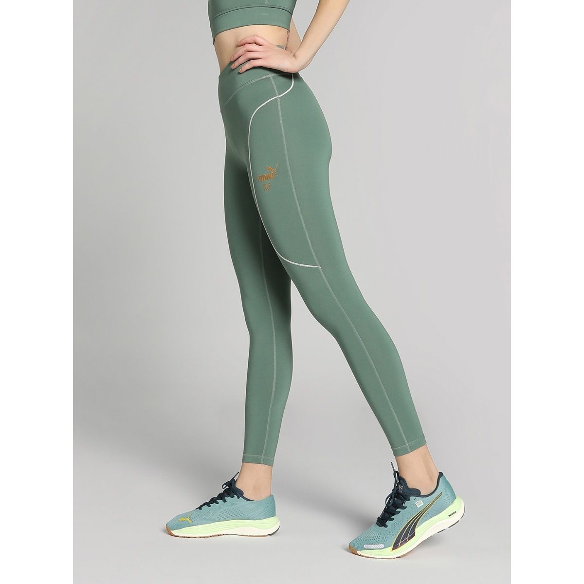 Buy Puma First Mile 7-8 Women Green Tights Online