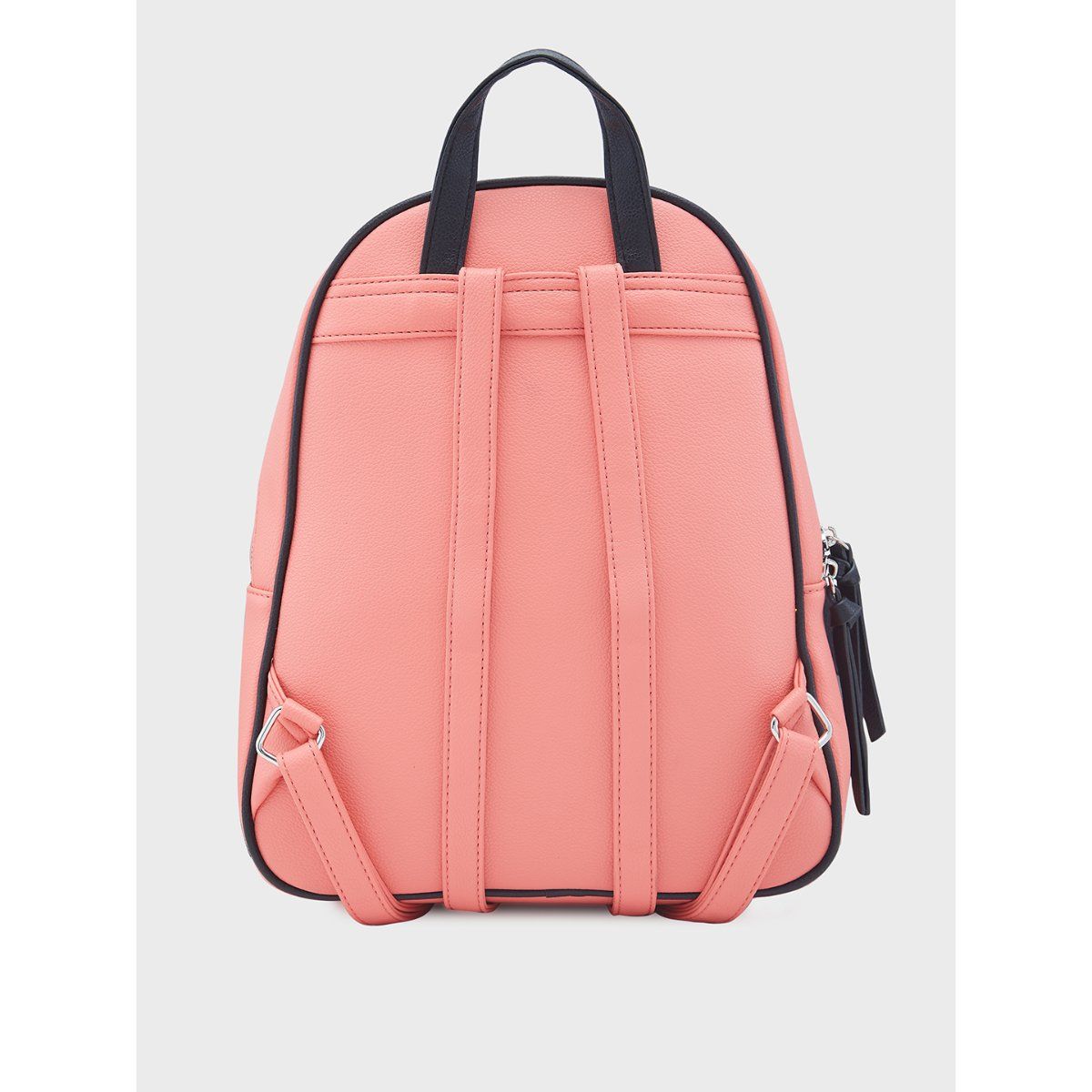 Buy Caprese Pink Solid Backpack Online