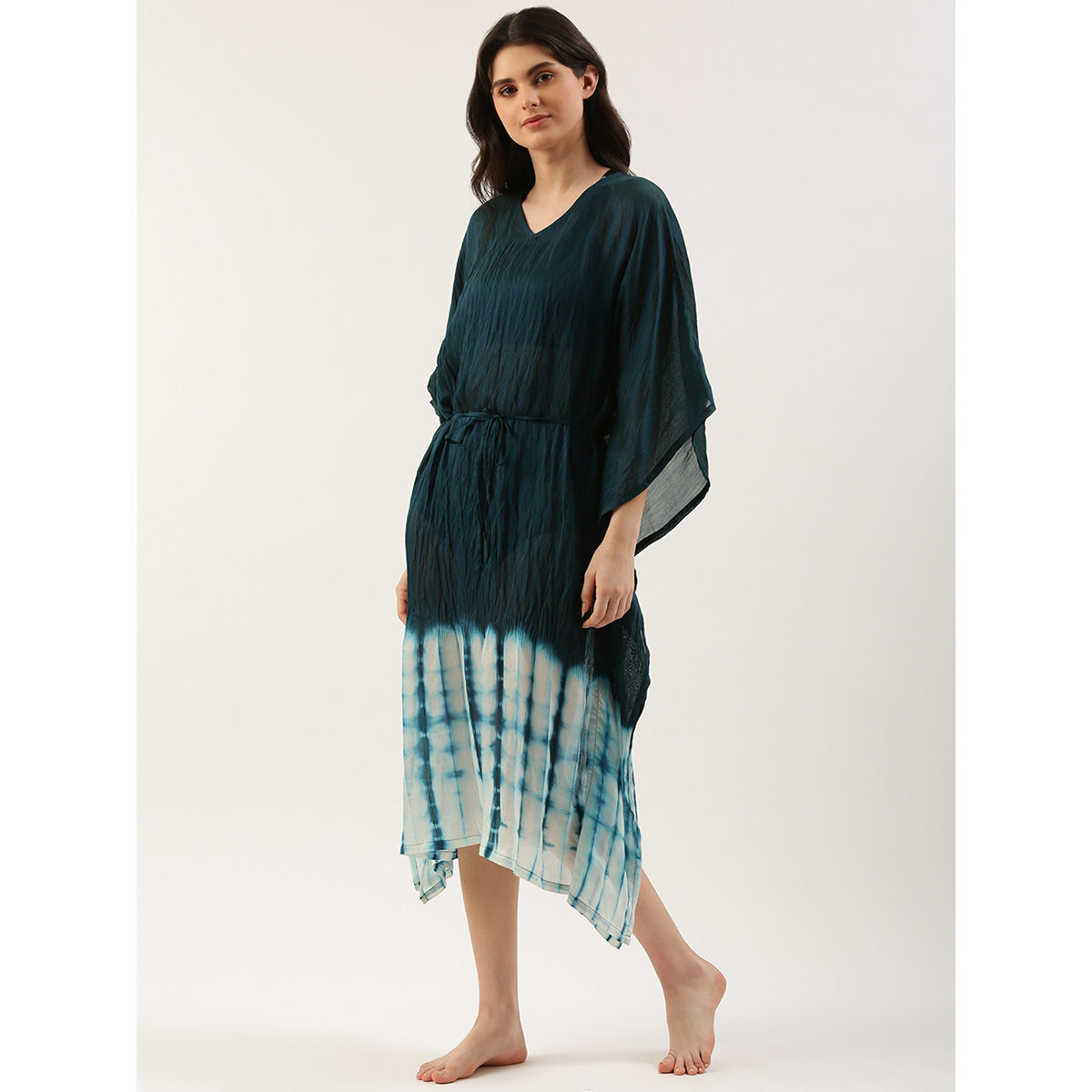 Buy Clt.s Women Navy Blue Cover Up Dress Online