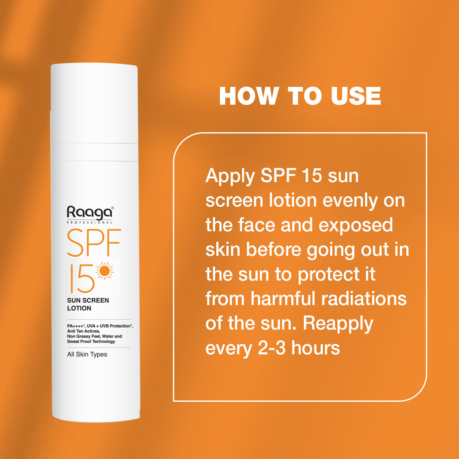 Buy Raaga Professional Spf 15 Pa++++ Sunscreen Lotion With Uva + Uvb ...