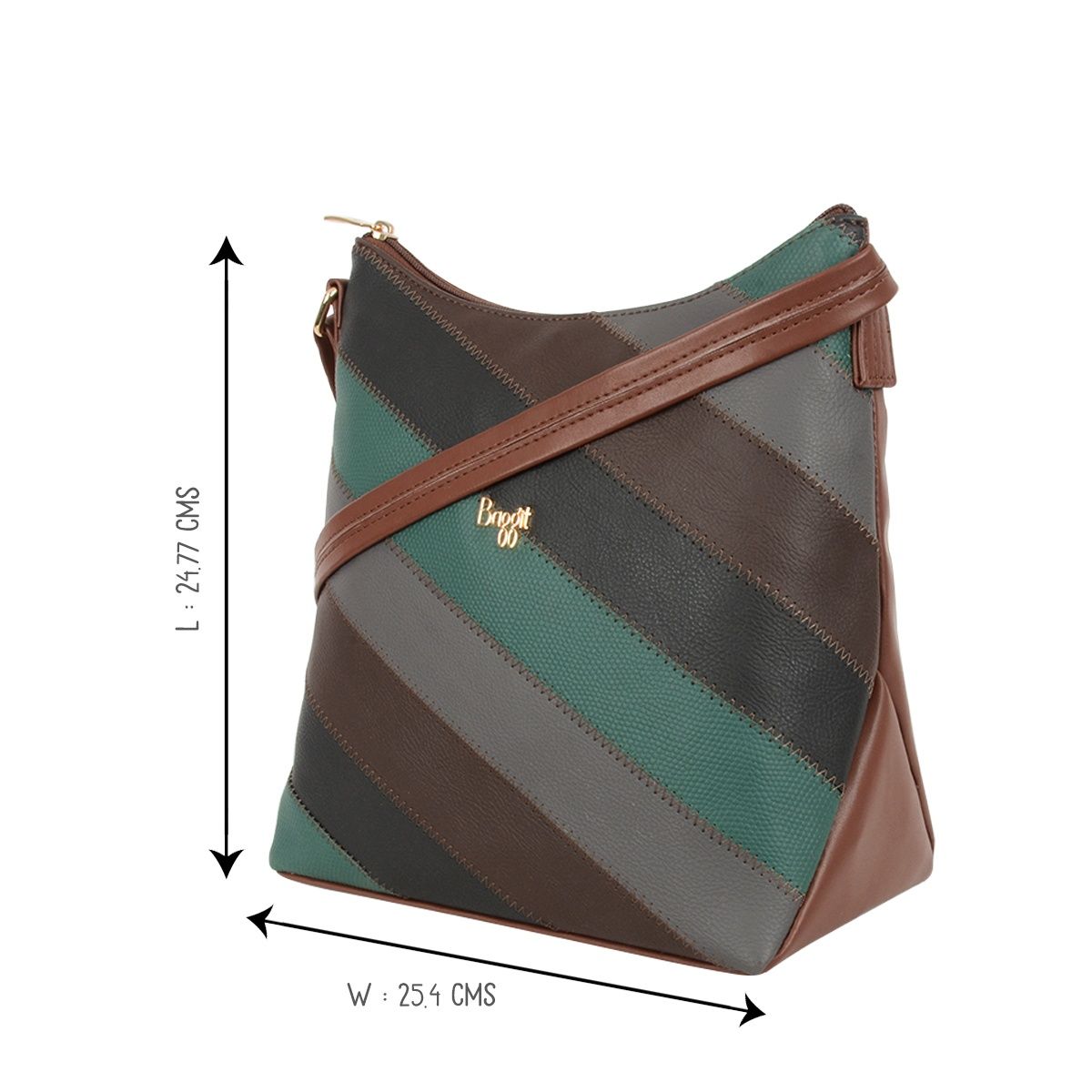 Buy Baggit Basal Cnd Brown Sling Bag (M) Online