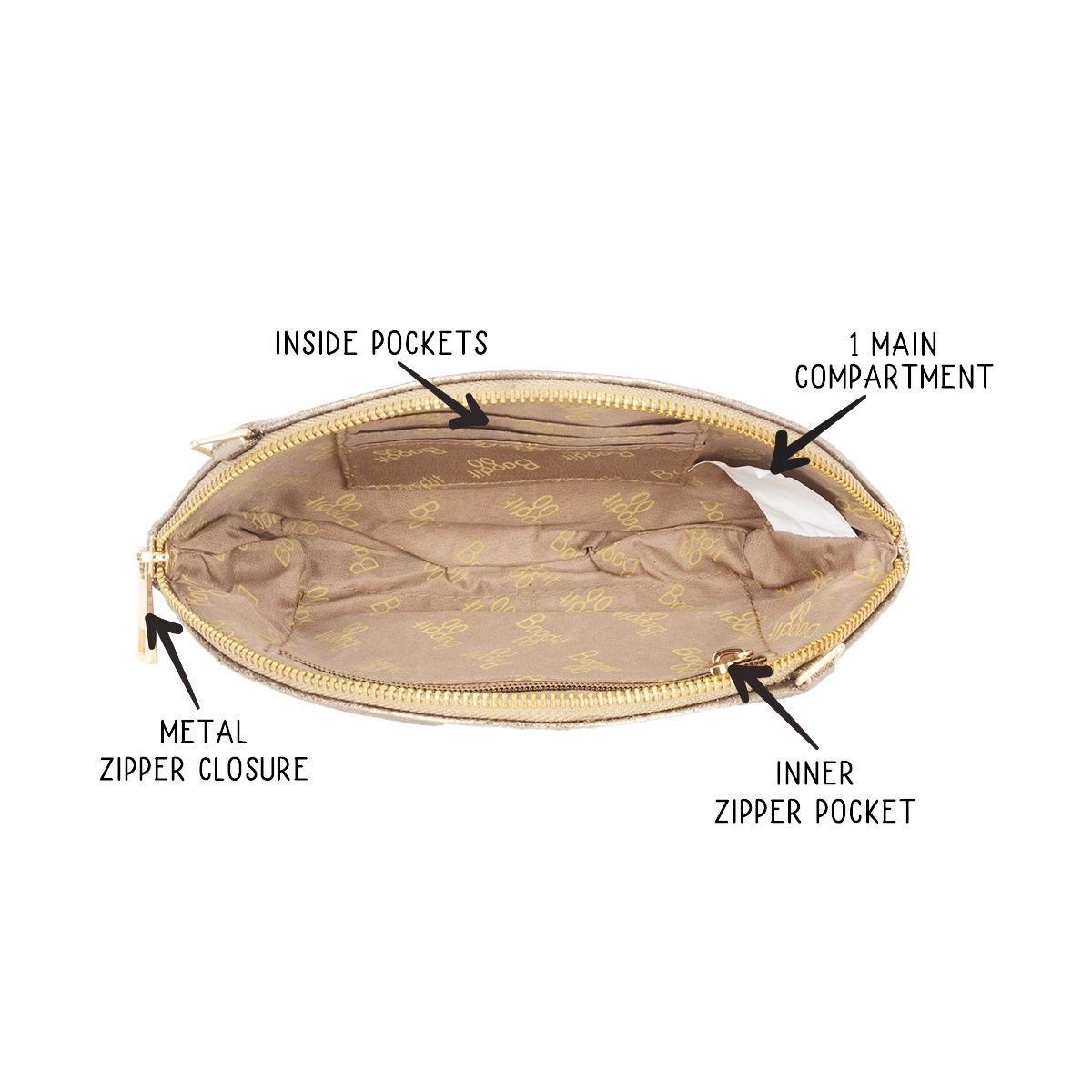 Buy Baggit Fello Beige Clutch Online