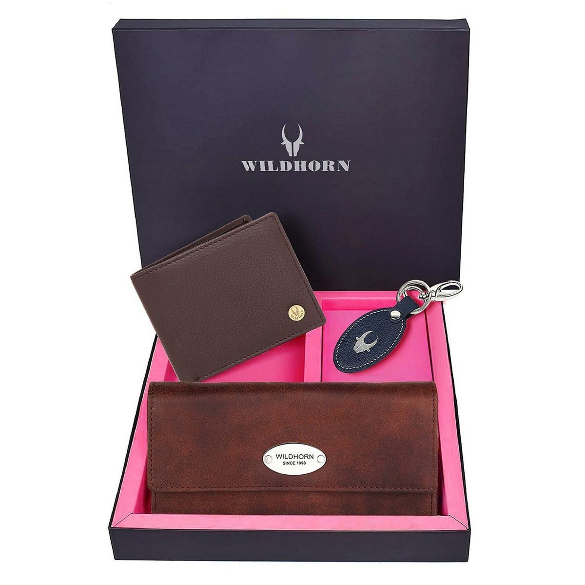 Buy WILDHORN Premium Leather Ladies Wallet, Mens Wallet and Keychain ...