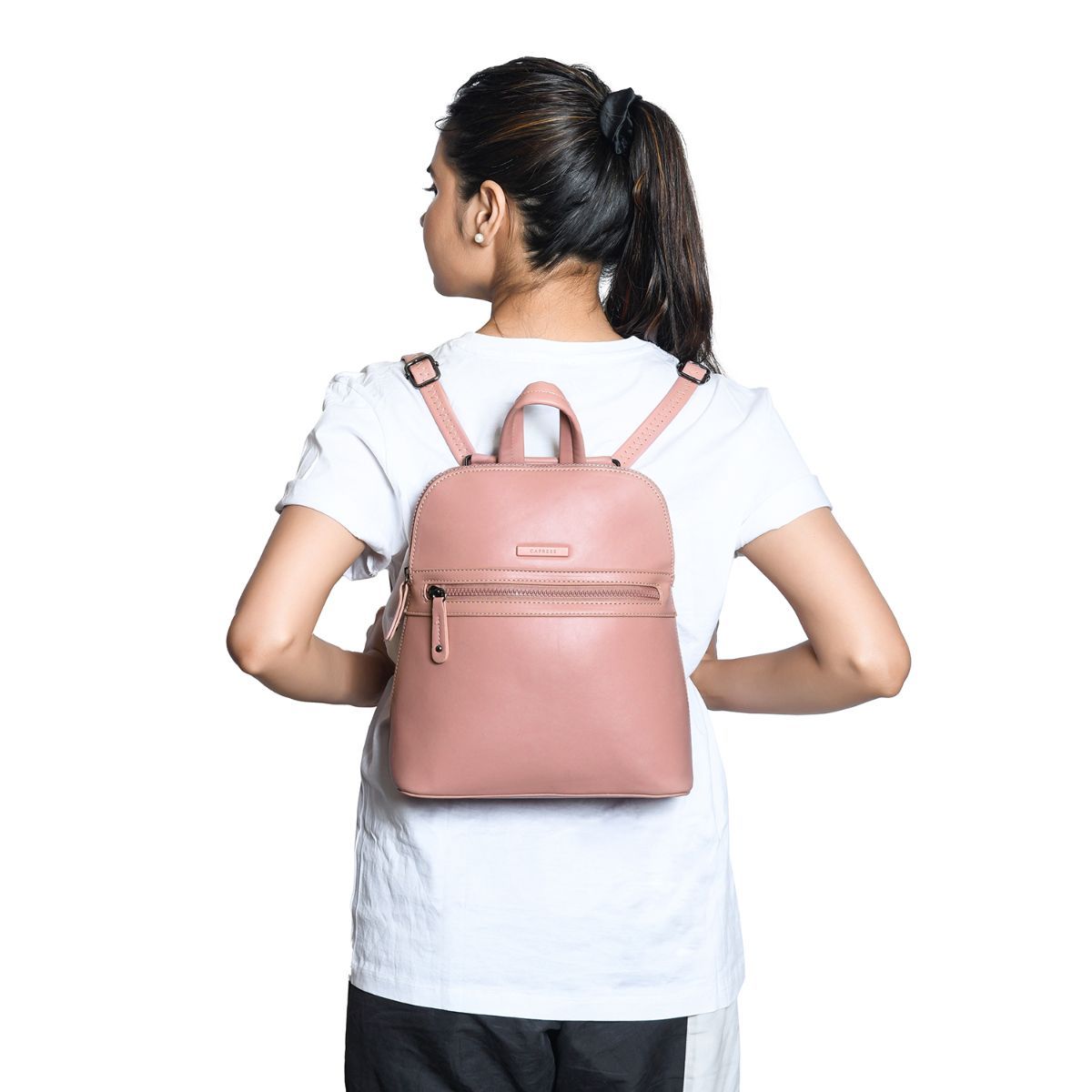 Buy Caprese Jasmine Backpack Satchel Med Dull Pink Online