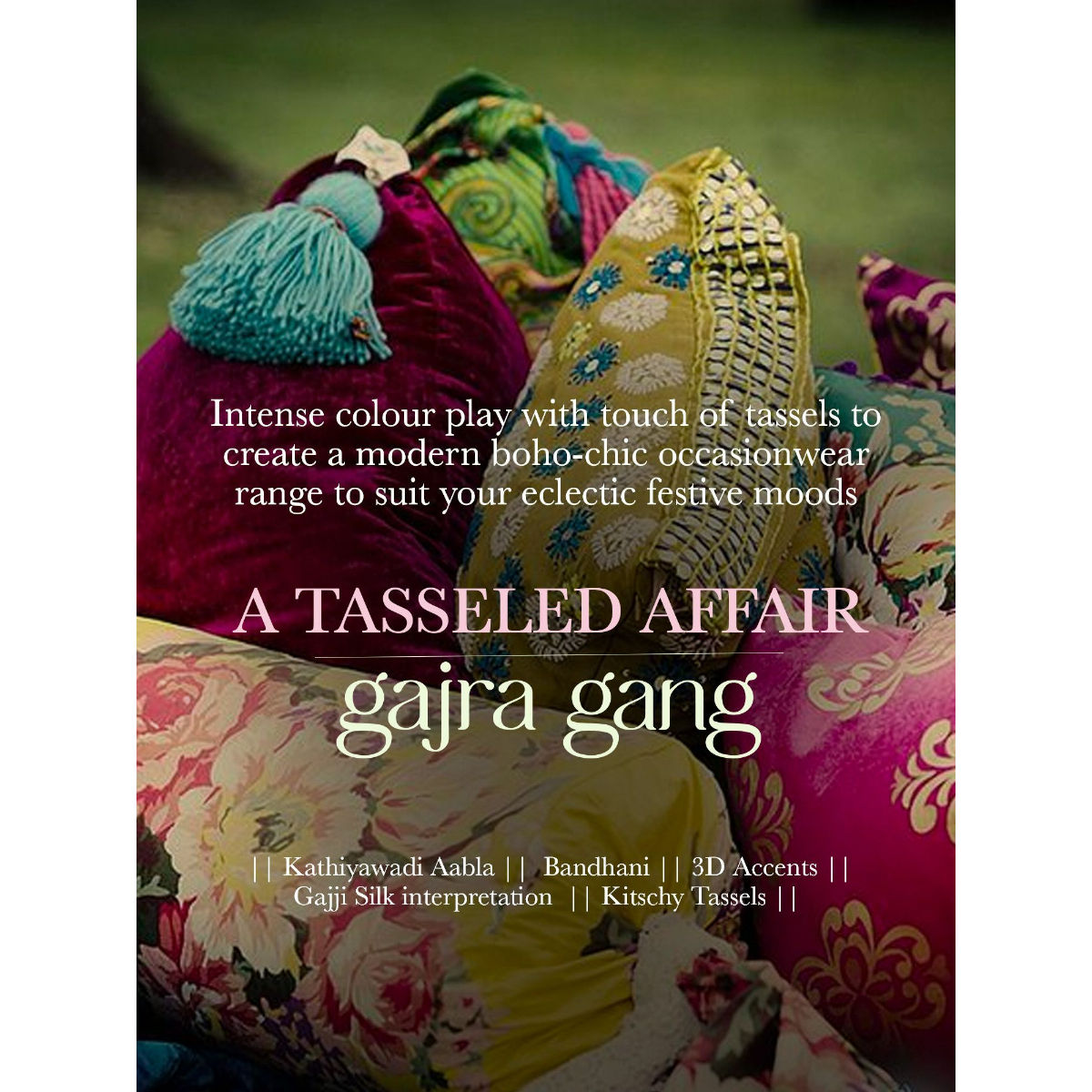 Buy Gajra Gang A Tasseled Affair Black Embroidered Harem Pant GGBTM10 ...