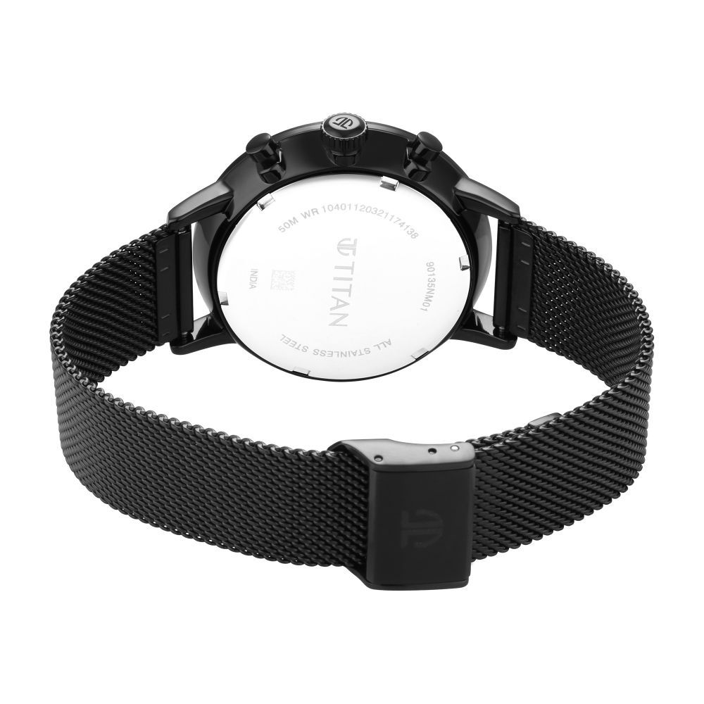 Buy Titan Light Leathers IV -90135NM01-Black -Analog Watch for Men Online