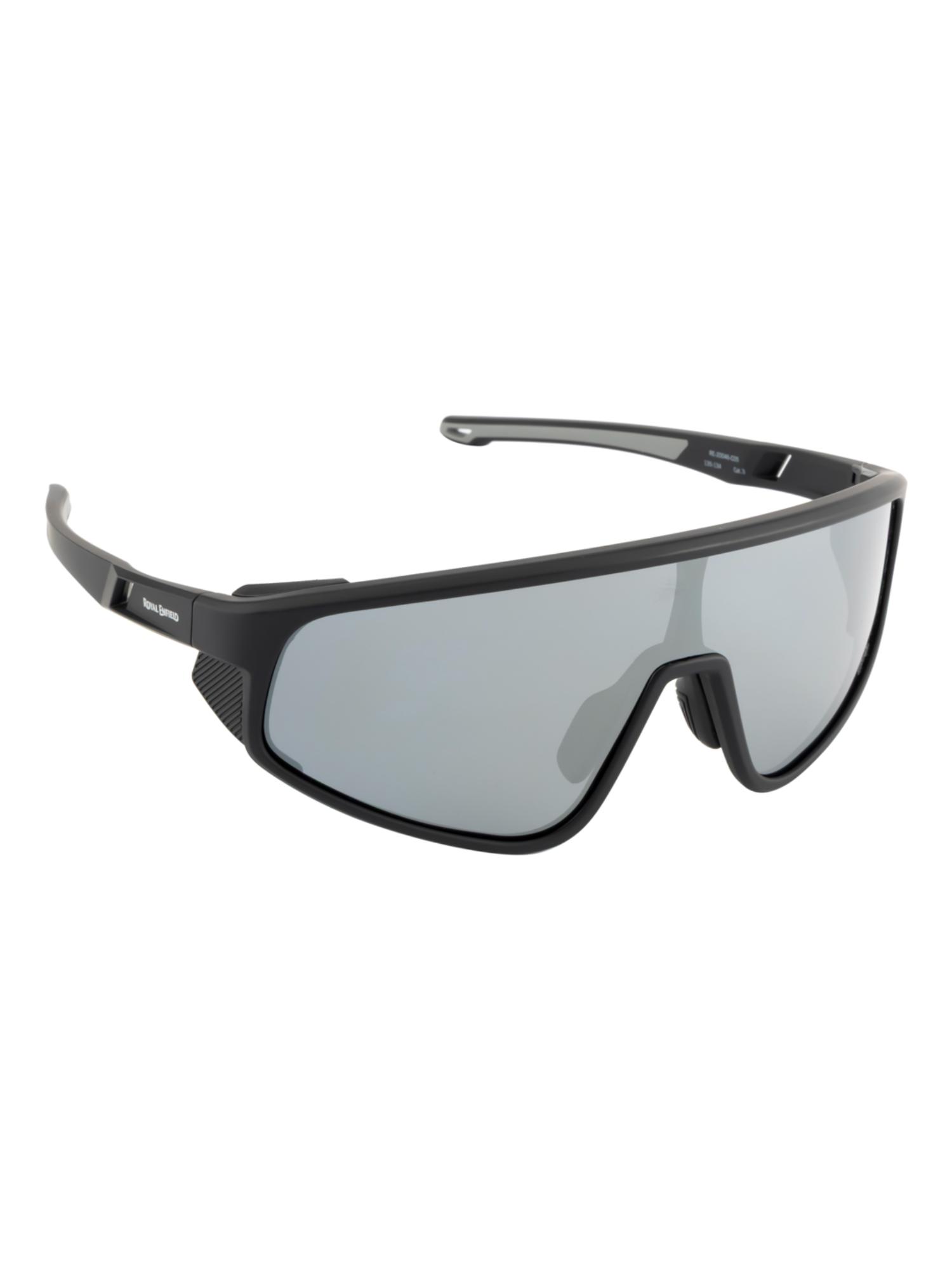 Buy Royal Enfield Men Shield Full Rim Silver Lens Sunglasses (135) Online