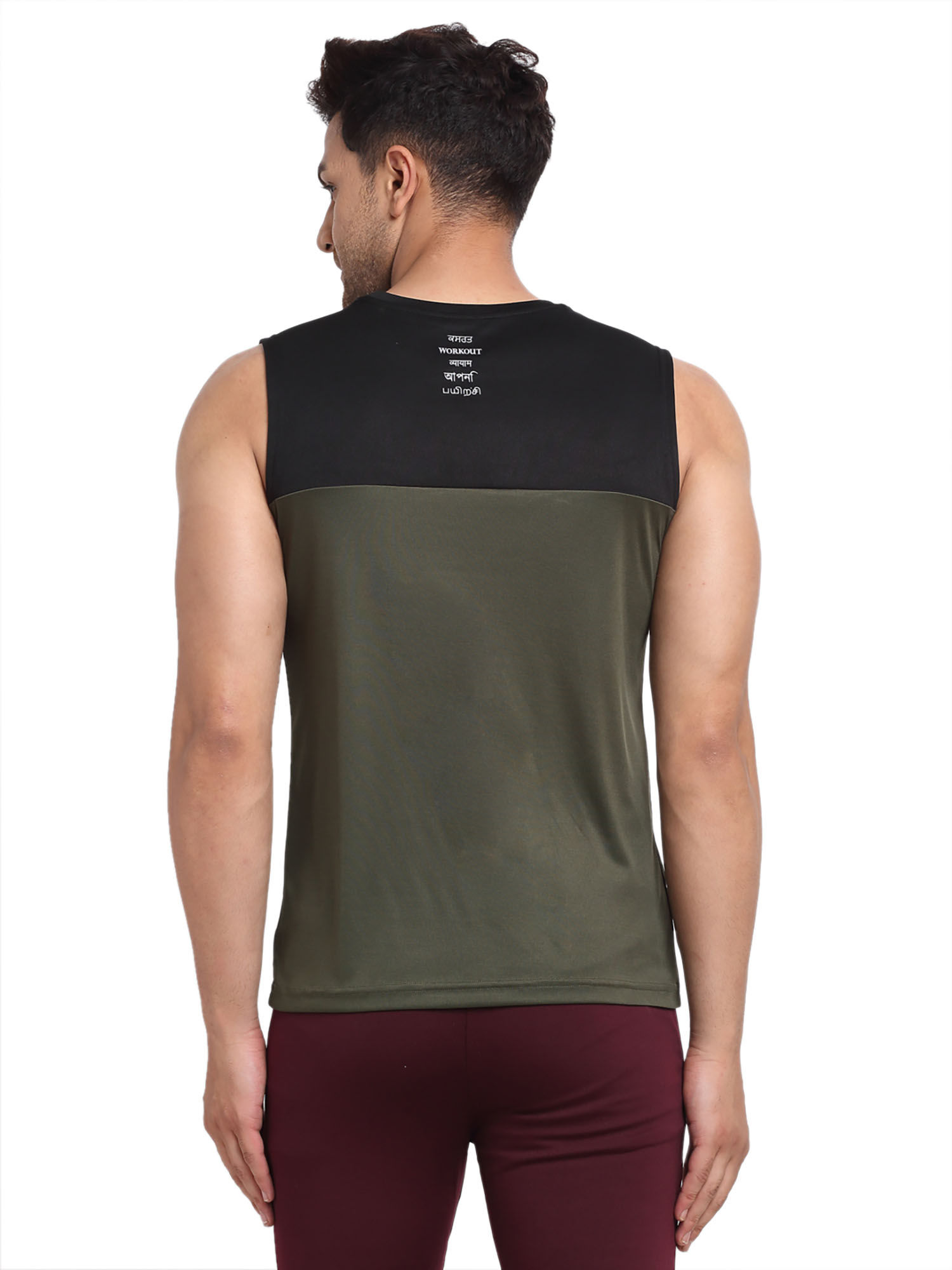 Buy INVINCIBLE Olive Black Mens Structured Vest Online