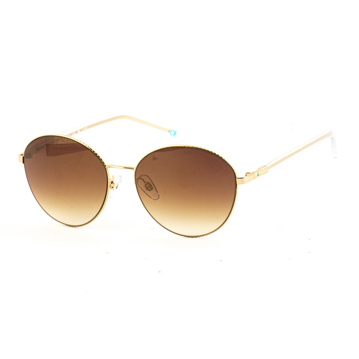 Buy United Colors of Benetton Brown Lens Gradient Round Sunglass Golden ...