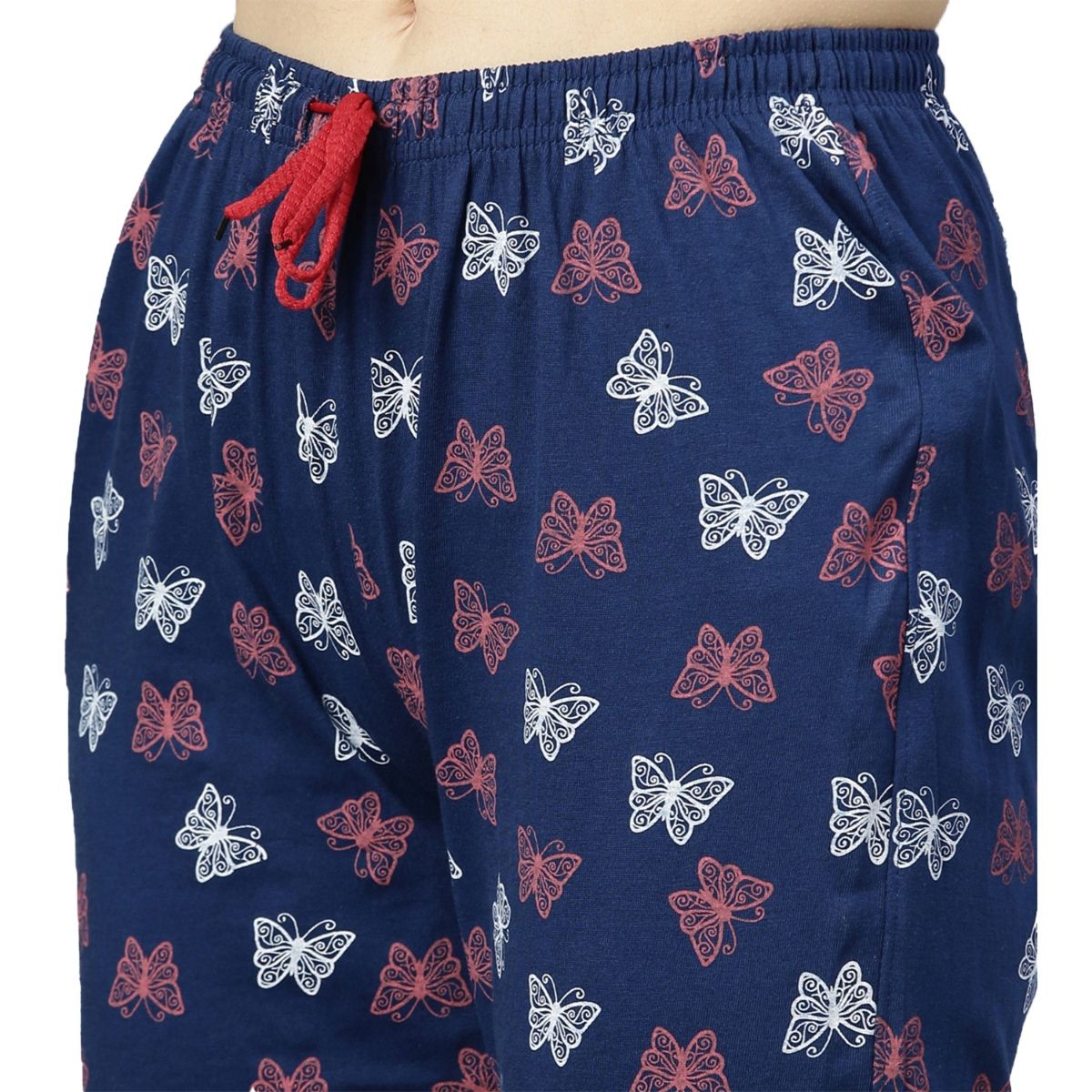 Kryptic Women Green And Navy Blue Printed Nightsuit Set Of 2 Buy