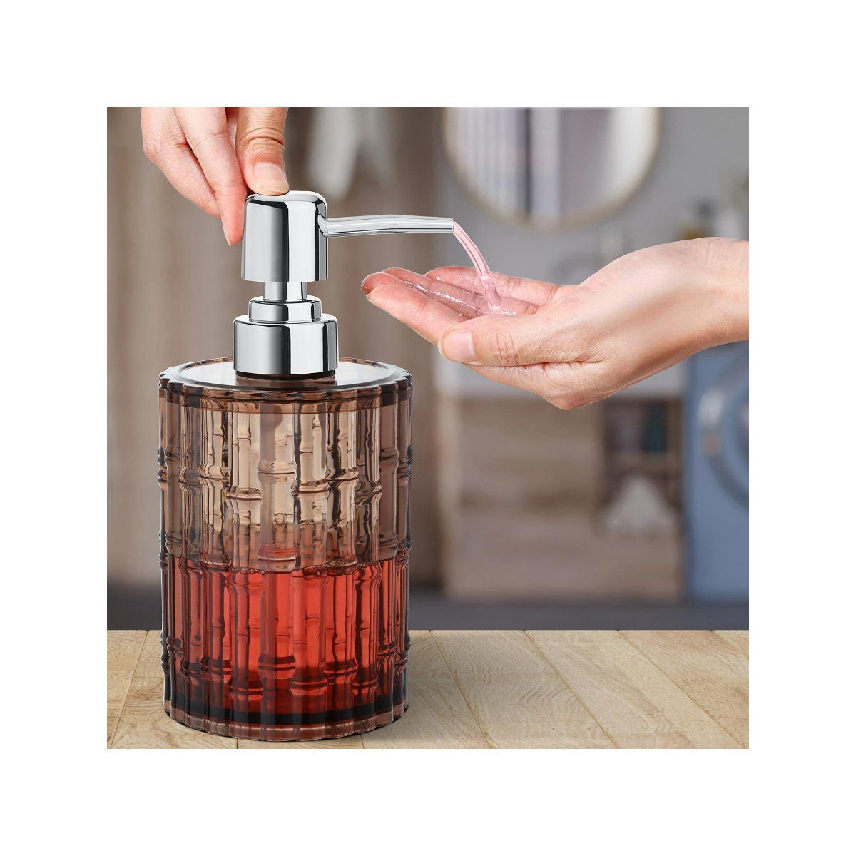 Buy OBSESSIONS Acrylic Soap and Lotion Dispenser Brown Online