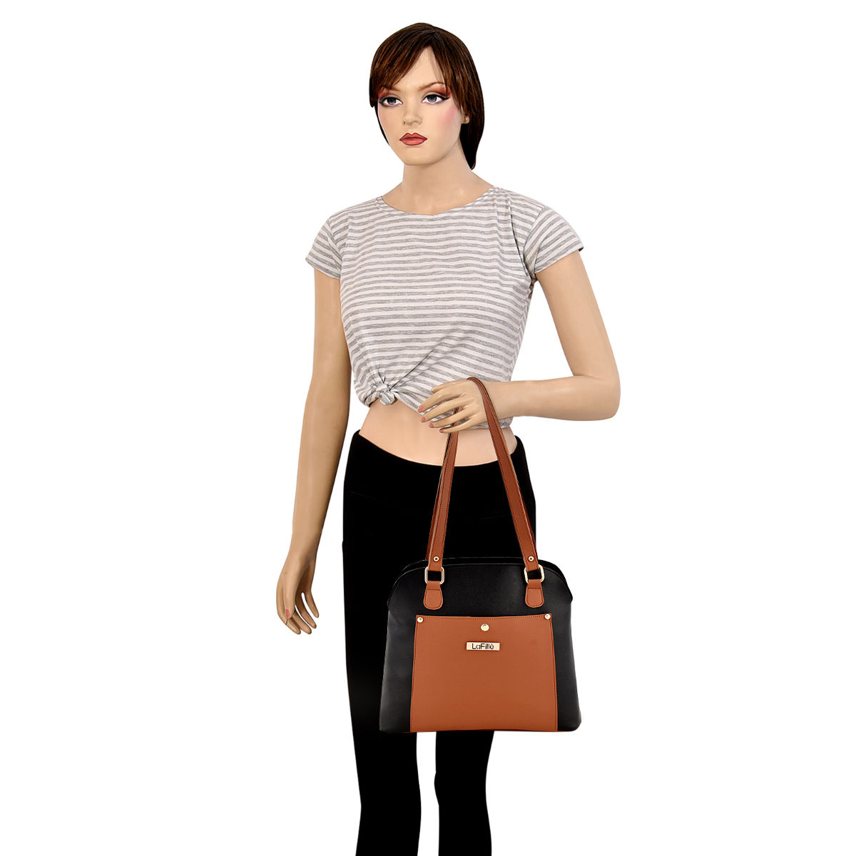 Buy LaFille Black Women Handbag Set Of 5 Bag Online