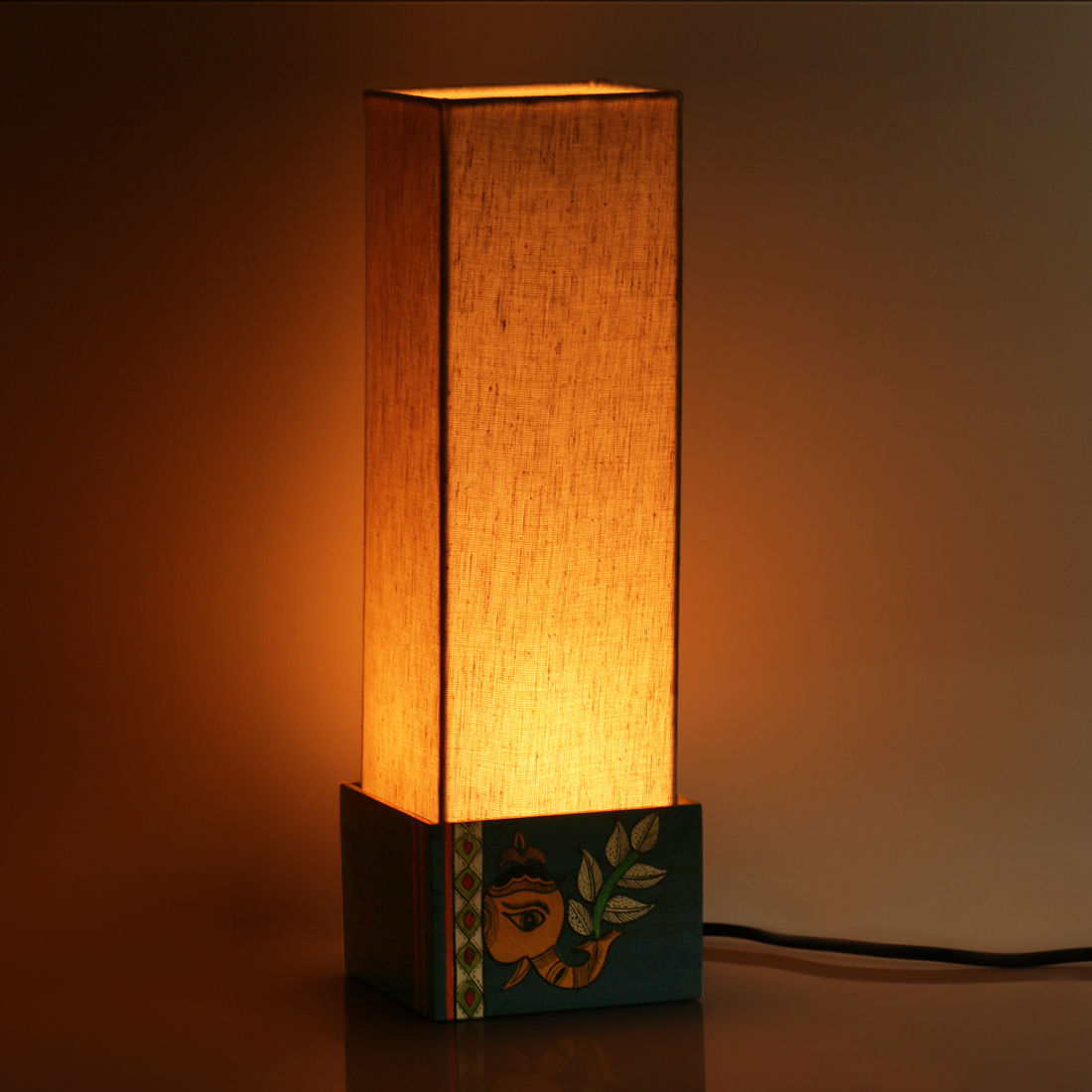 Buy ExclusiveLane The Blueberry Elephant' Madhubani Hand-Painted Square ...