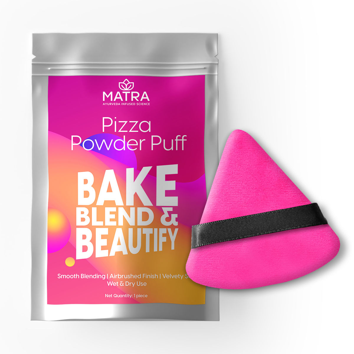 Matra Triangle Powder Puff Makeup Pizza Puff Sponge Finger Pad with ...