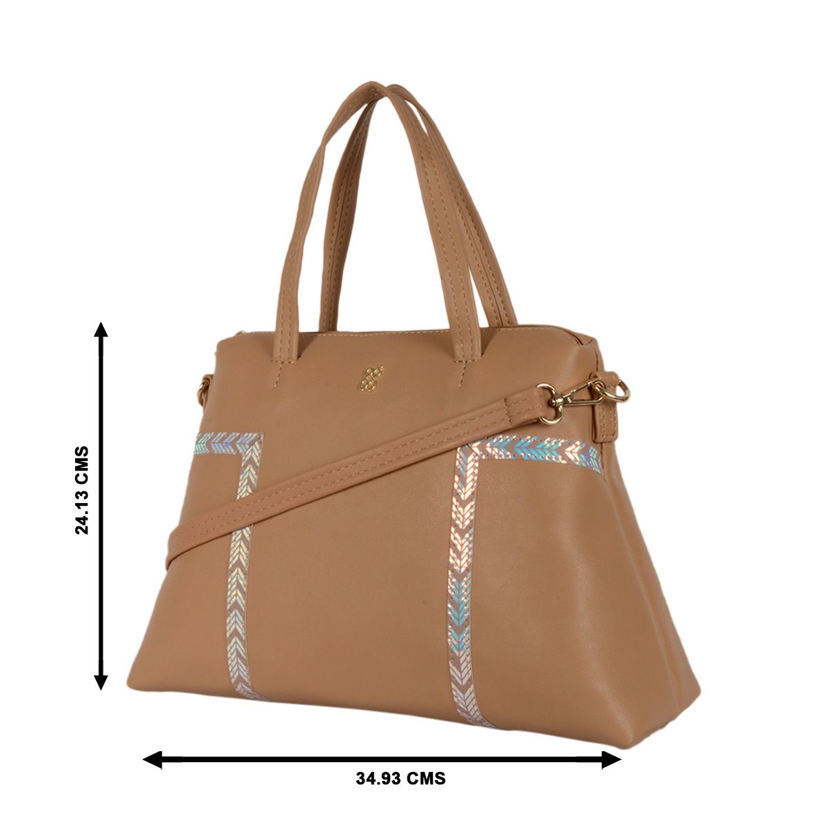Buy Baggit Purpy Beige Medium Tote Handbag Online