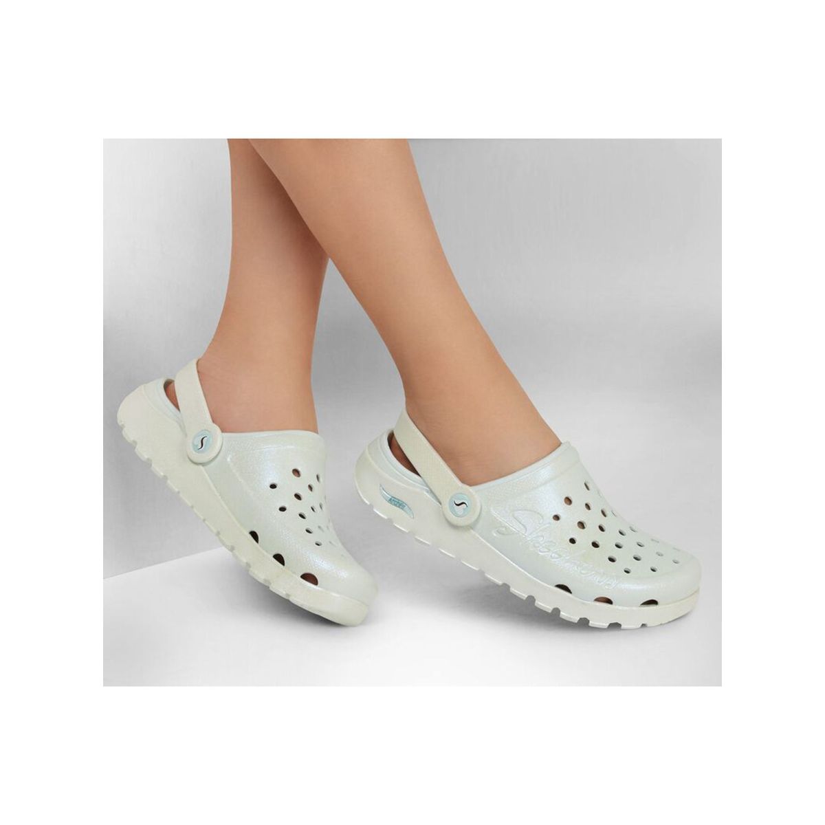 Buy SKECHERS Arch Fit Footsteps-pixie Dust Green Foamies Clogs Online