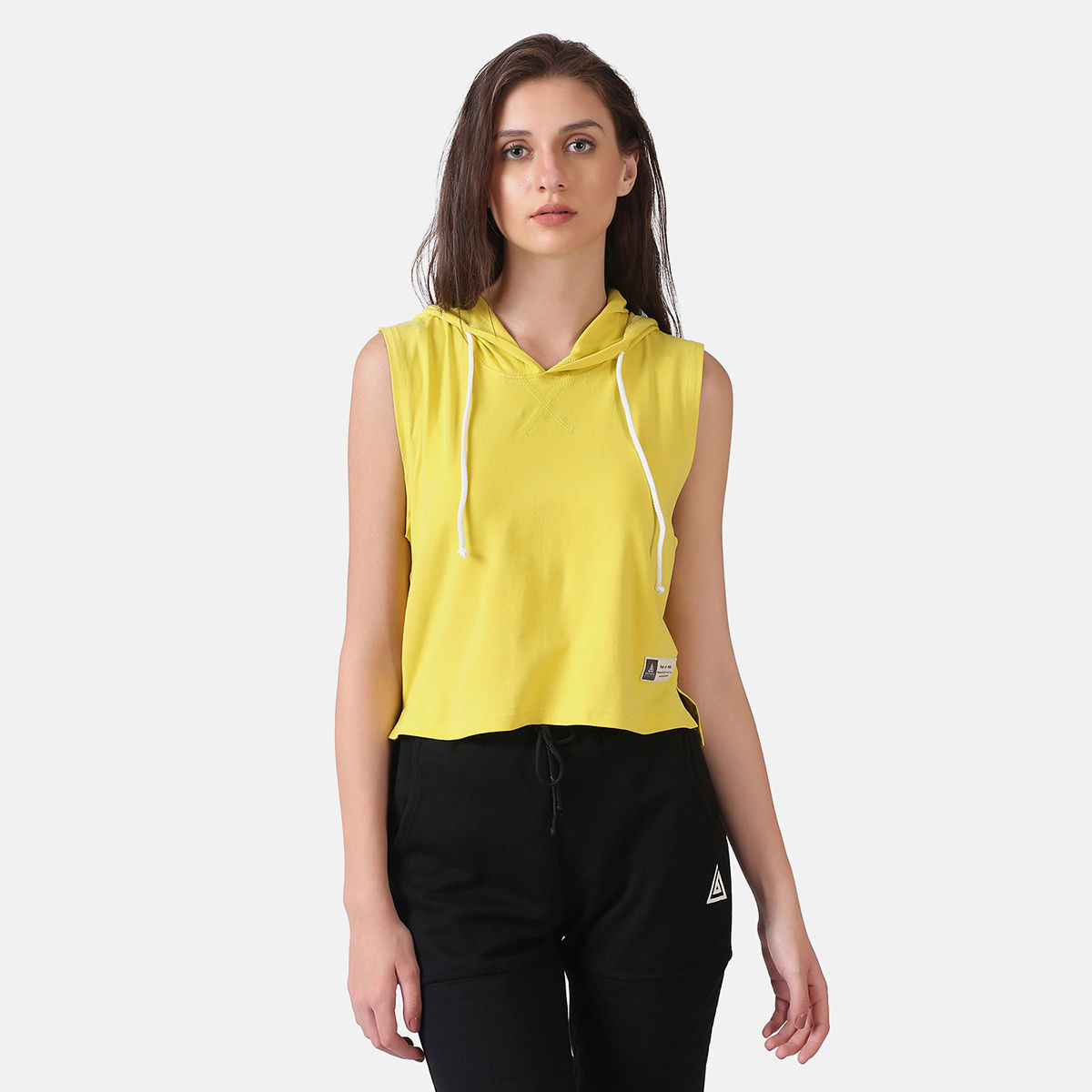 Buy Aesthetic Bodies Womens Essential Hoodie Stringer- Yellow Online