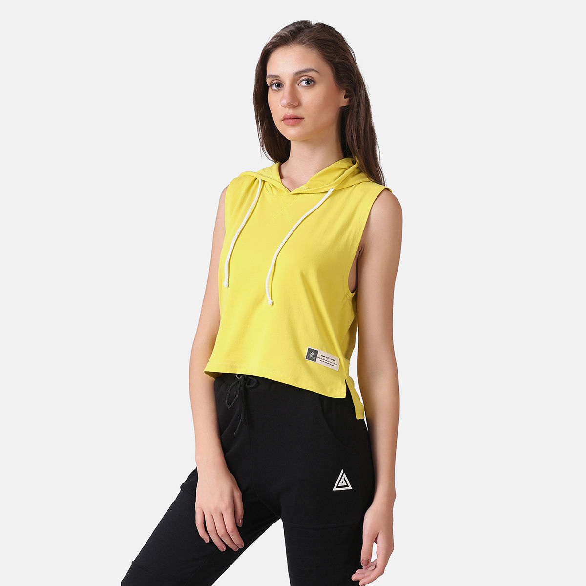 Buy Aesthetic Bodies Womens Essential Hoodie Stringer- Yellow Online