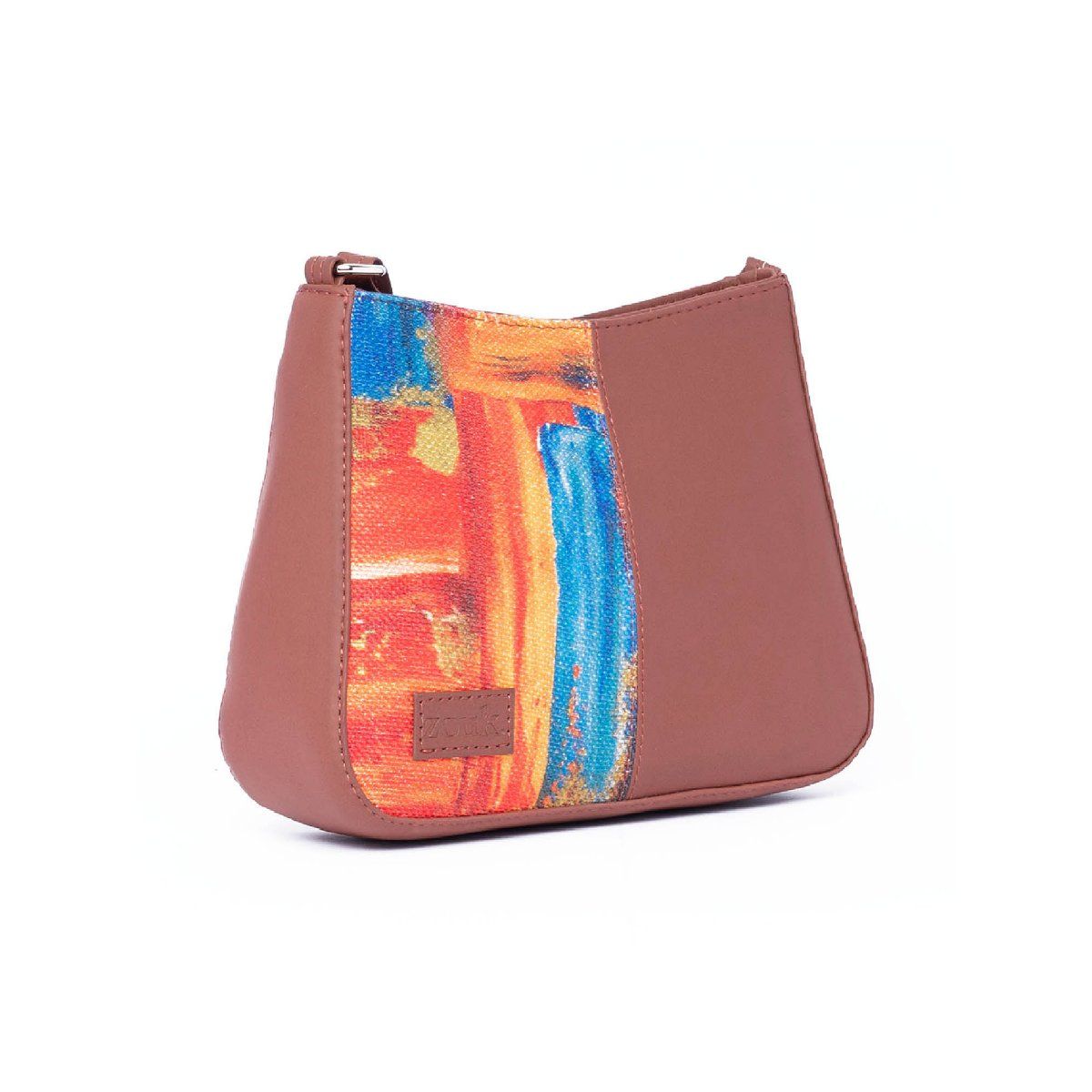 Buy Zouk Multi-Color Handcrafted Vegan Leather Sling Bag For Women Online