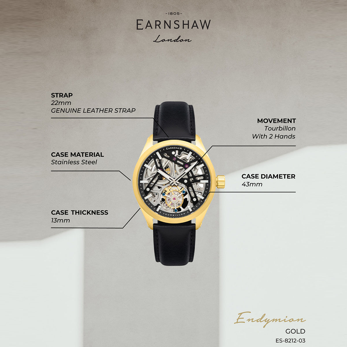 Buy Earnshaw Endymion Celestial Tourbillon Limited Edition Skeleton ...