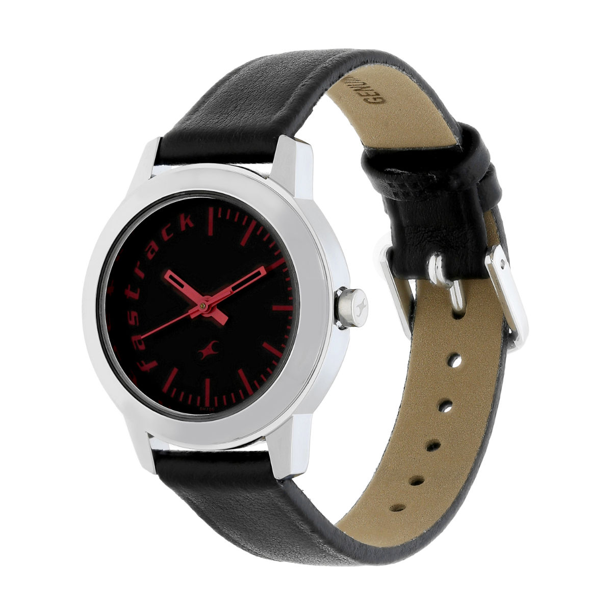 Buy Fastrack Fundamentals Black Dial Leather Strap Watch Online
