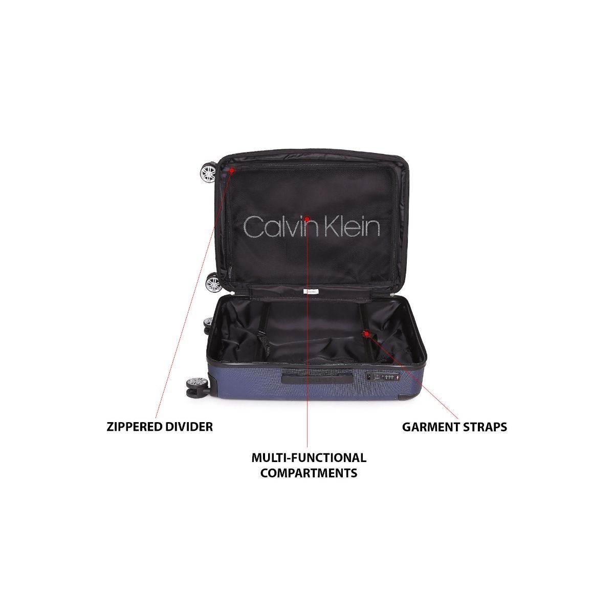 Buy Calvin Klein Kimpton Hard Medium Purple Luggage Trolley (M) Online