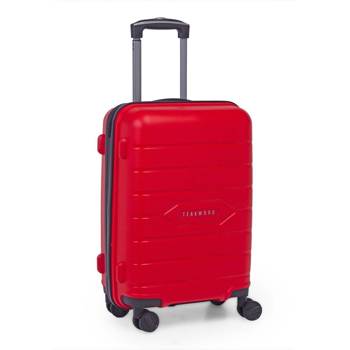 Buy Teakwood Red Textured Hard-Sided Cabin Trolley Suitcase Online