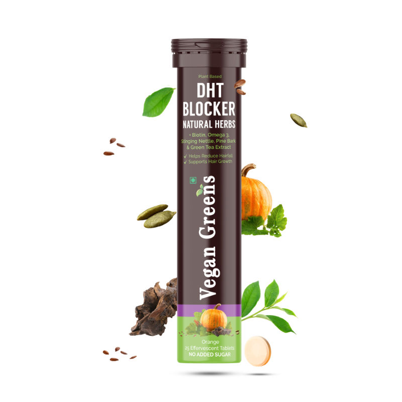Buy Vegan Greens Plant Based DHT Blocker Natural Herbs Effervescent ...