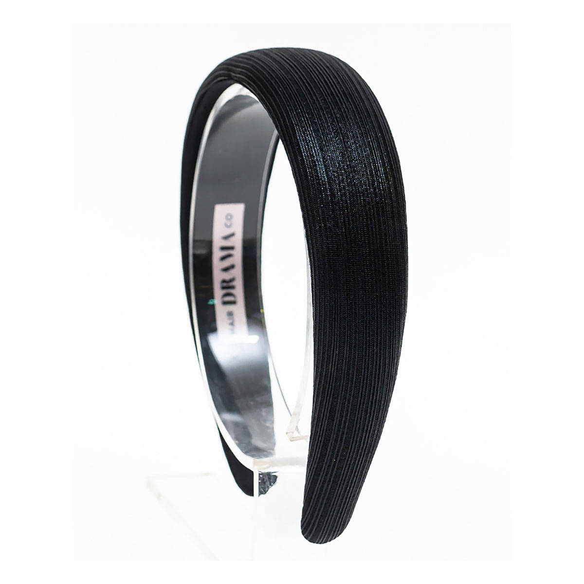 Buy Hair Drama Co. Black Broad Metallic Hair Band Online