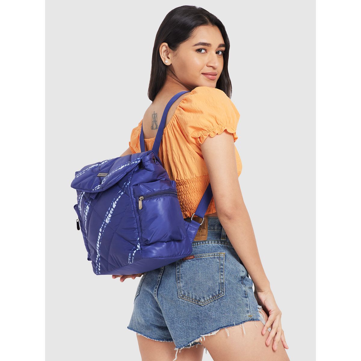Buy Caprese Blue Backpack Blue Online