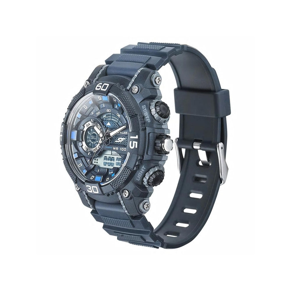 Buy Sonata 77070PP09 Blue Dial Analog + Digital Watch For Men 77070PP09 ...