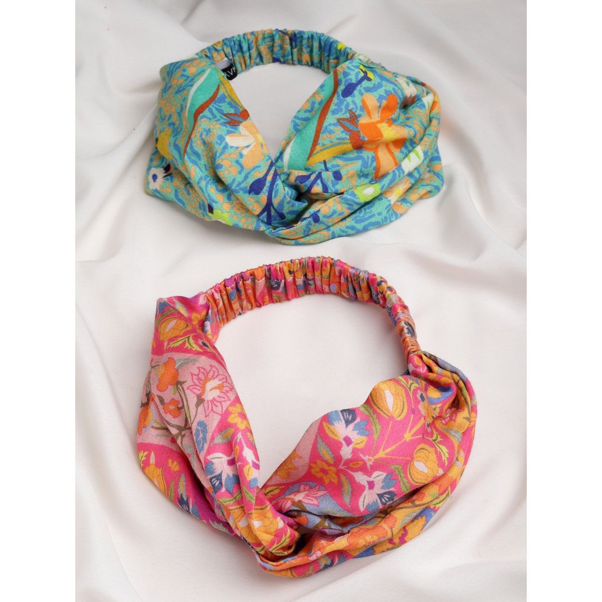 SHAYE Women Blue & Peach Coloured Set of 2 Hairband: Buy SHAYE Women ...