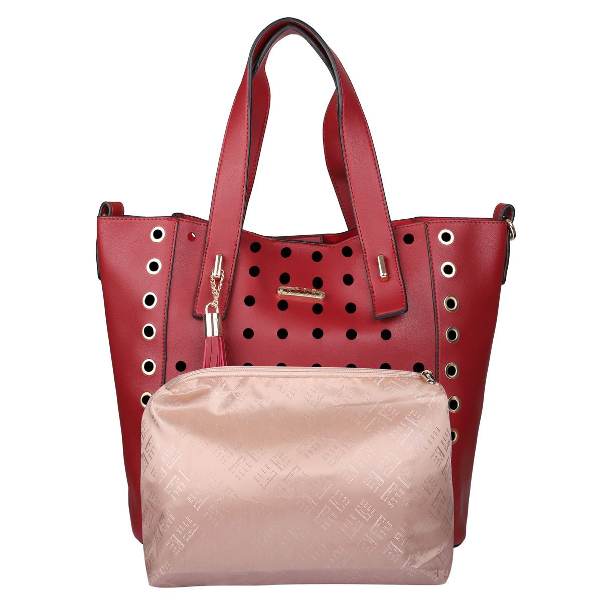 ELLE Women's Tote Red Handbag: Buy ELLE Women's Tote Red Handbag Online ...