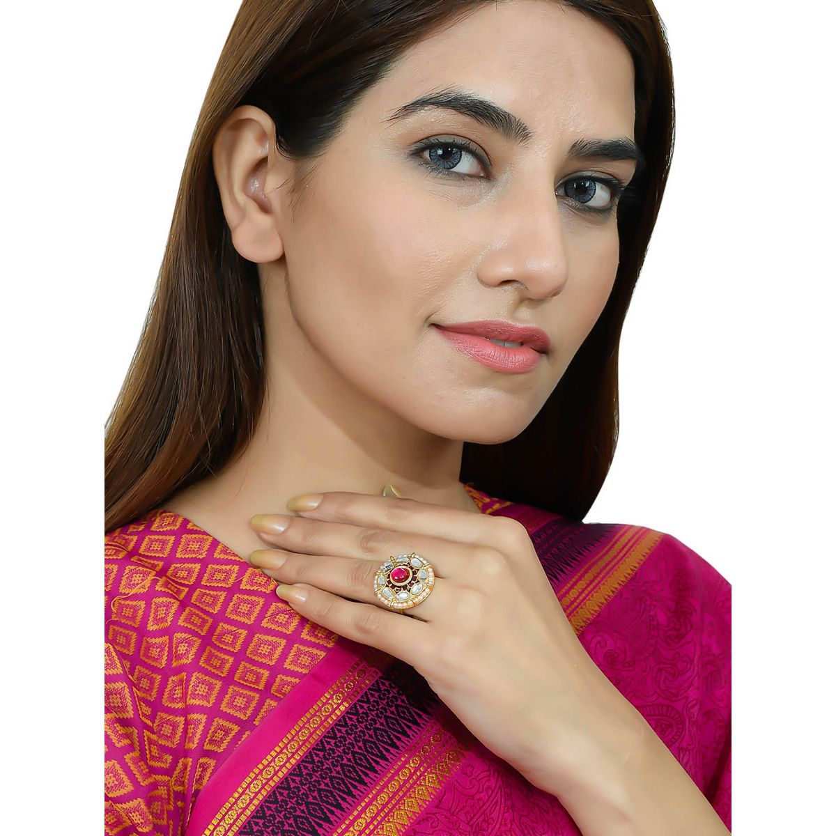 Silvermerc Designs Gold Brass Ring Buy Silvermerc Designs Gold Brass Ring Online At Best Price