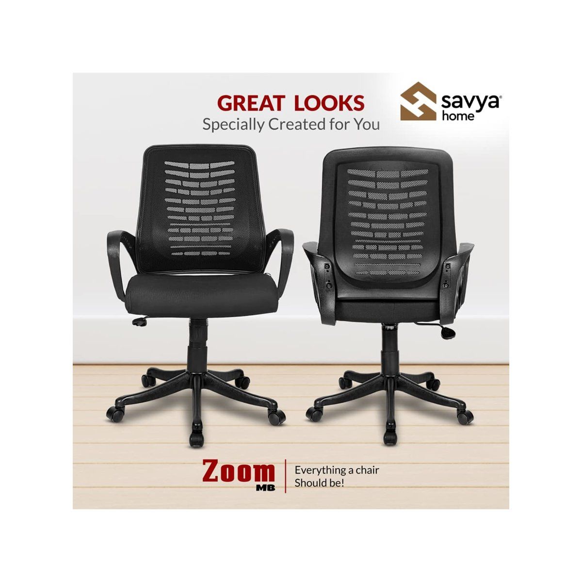 Buy Savya Home Apex Zoom Ergonomic Home and Revolving Office Chair ...
